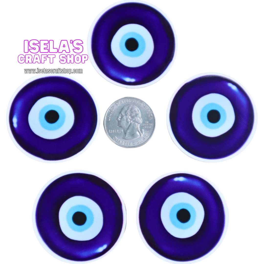 3pc- Evil Eye resin planars – Iselas Craft Shop