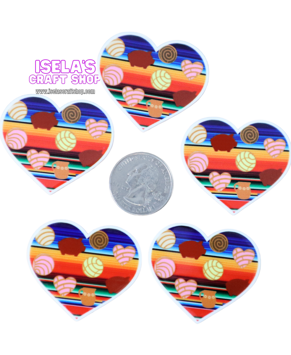 Mexican bread Serape Heart Resin planars – Iselas Craft Shop