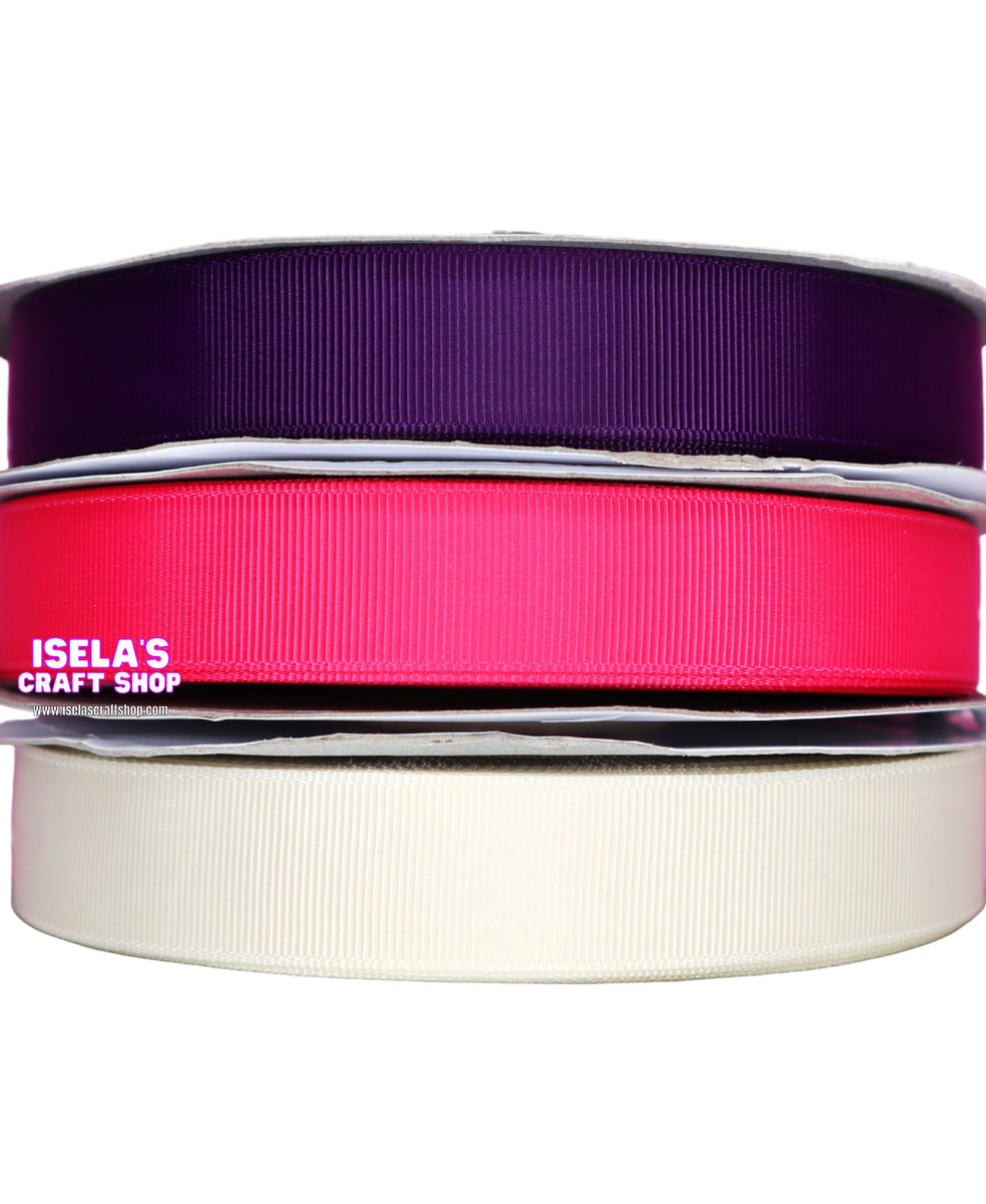 50yds Roll-7/8" 22mm Solid grosgrain ribbon – Iselas Craft Shop